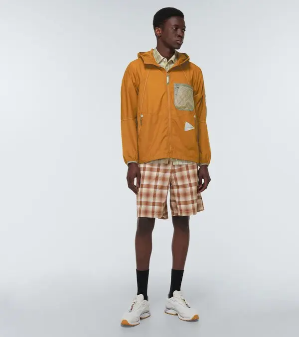 AND WANDER Dry Check Shorts