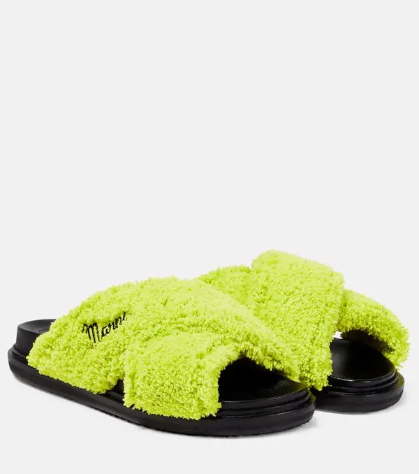Marni Terry Slides - Green
