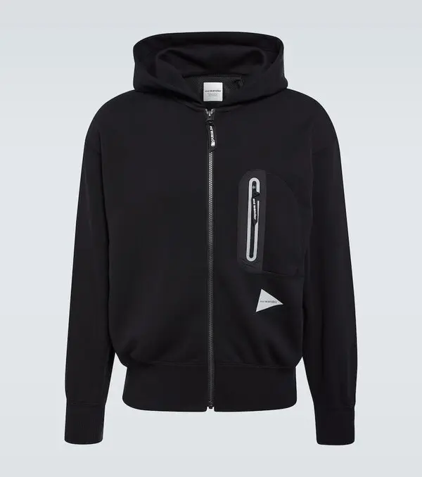 AND WANDER Light Sweat Fleece Hoodie