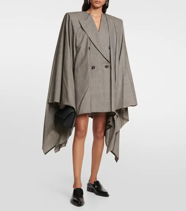 Junya Watanabe Wool Blazer Minidress - Black