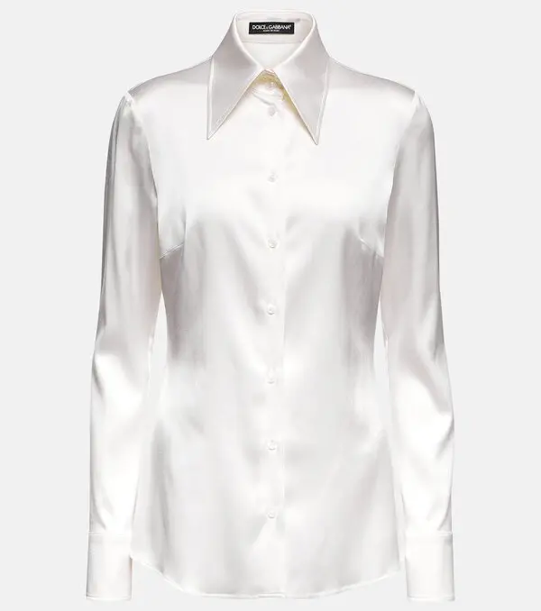 Dolce & Gabbana X Kim Silk-blend Satin Shirt