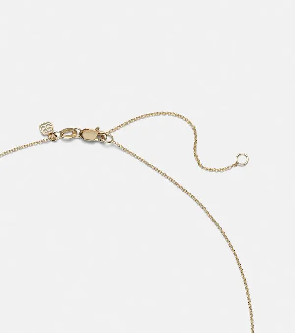 SYDNEY EVAN Evil Eye 14kt Yellow Diamond Necklace