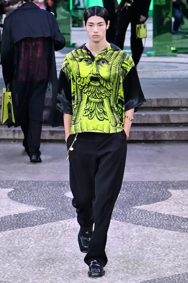 Versace Printed Satin Bowling Shirt