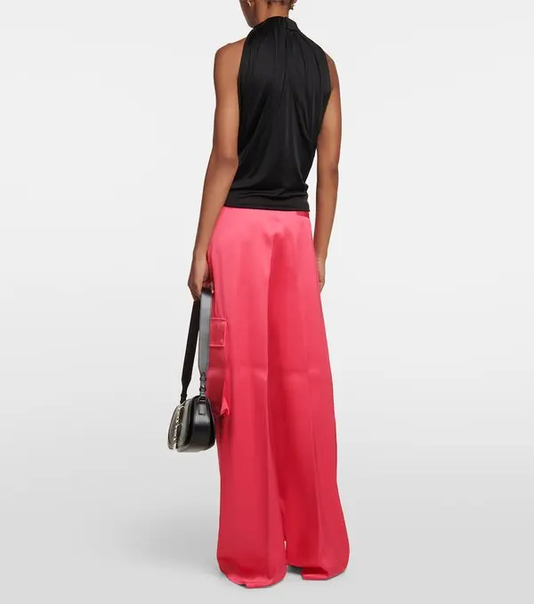 Versace Cutout Turtleneck Top - Black