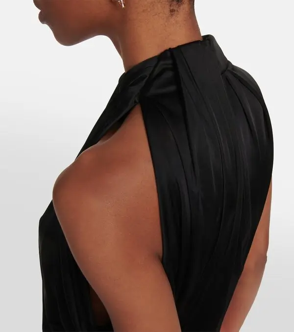 Versace Cutout Turtleneck Top - Black