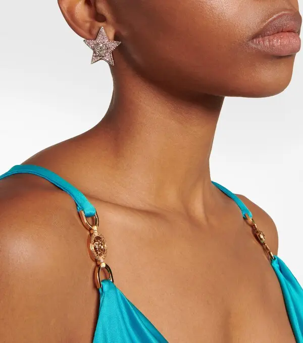 Versace Medusa Embellished Earrings