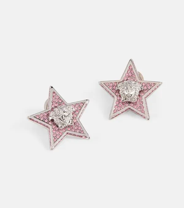 Versace Medusa Embellished Earrings