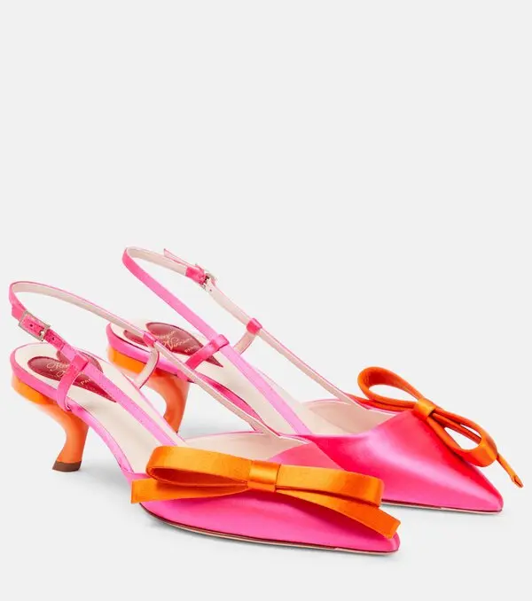 ROGER VIVIER Virgule Slingback Pumps - Orange