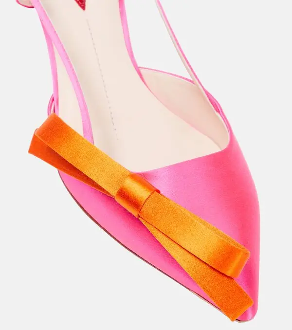 ROGER VIVIER Virgule Slingback Pumps - Orange
