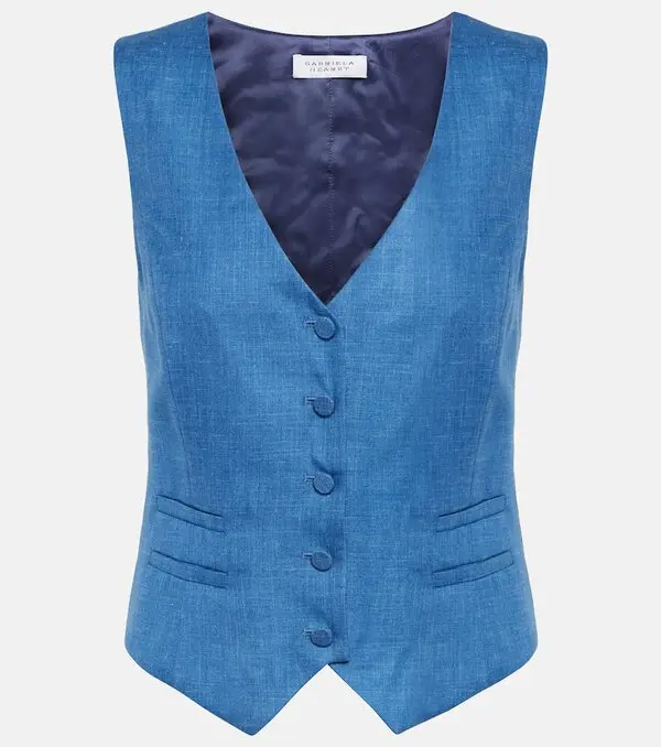 Gabriela Hearst Coleridge Wool-blend Vest - Blue