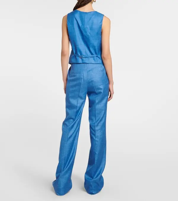 Gabriela Hearst Coleridge Wool-blend Vest - Blue
