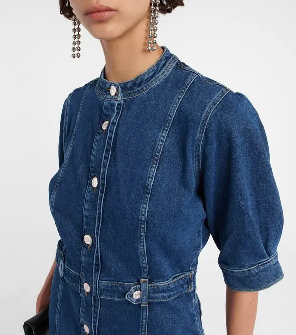 7 For All Mankind Marina Denim Mini Shirt Dress