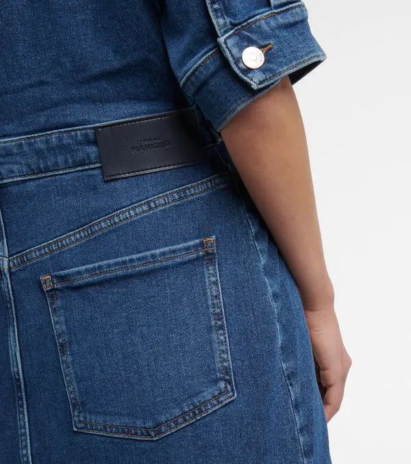 7 For All Mankind Marina Denim Mini Shirt Dress
