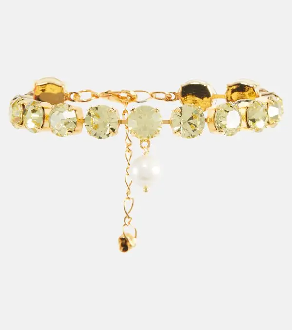 Magda Butrym Crystal-embellished Bracelet - Gold