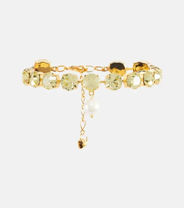 Magda Butrym Crystal-embellished Bracelet - Gold