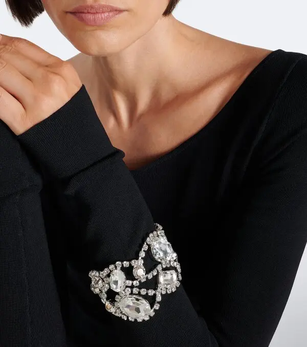 Magda Butrym Crystal-embellished Bracelet - Silver
