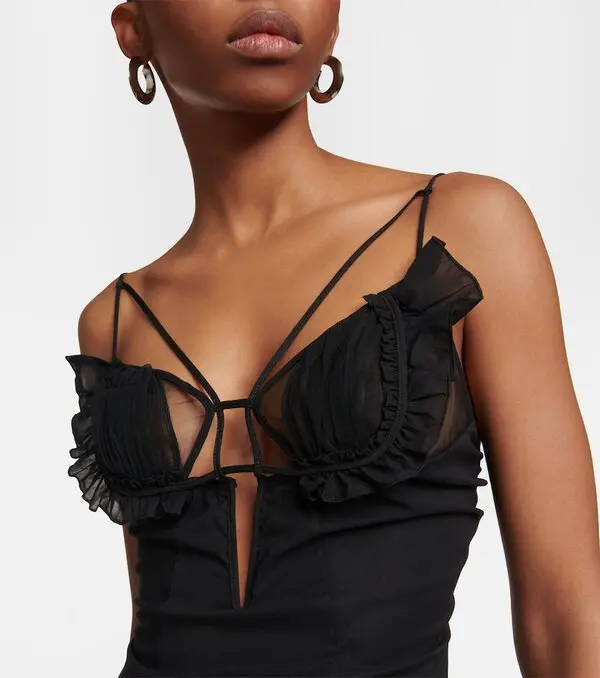NENSI DOJAKA Frill-trimmed Mini Dress
