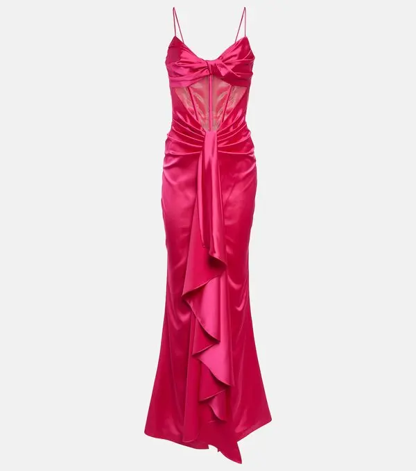 RASARIO Draped Corset Gown