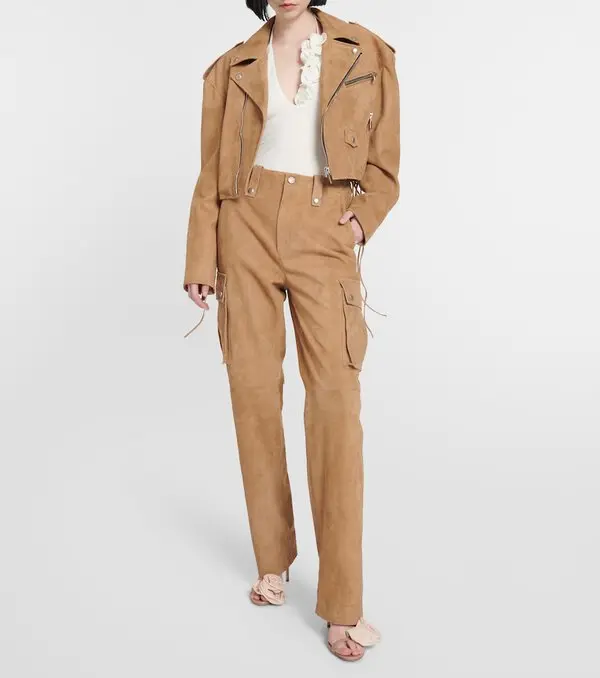 Magda Butrym Suede Cargo Trousers