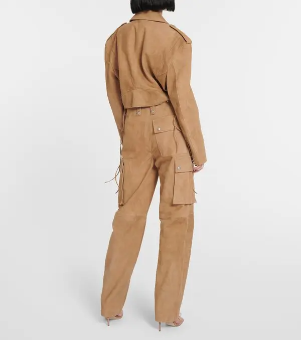 Magda Butrym Suede Cargo Trousers