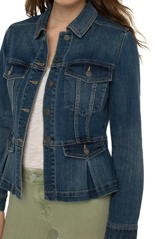 LIVERPOOL Peplum Denim Jacket