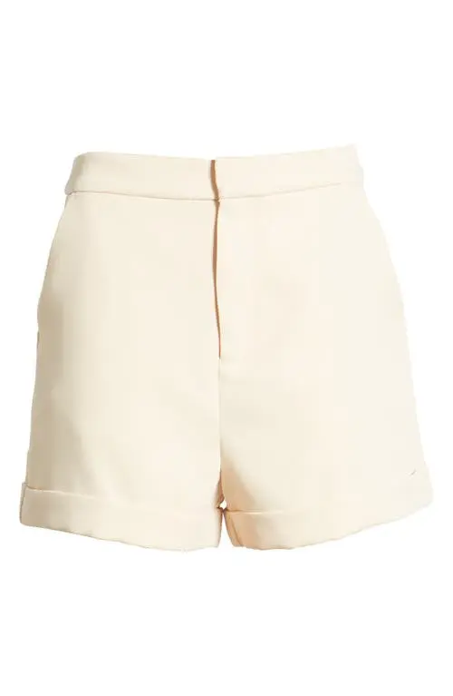 Endless Rose High-waist Tailored Shorts - Ivory