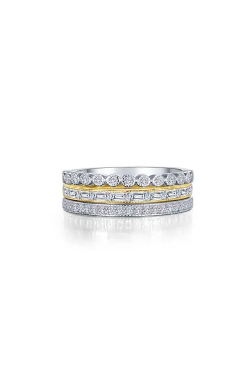 Lafonn Set Of 3 Stackable Rings - Gold/silver