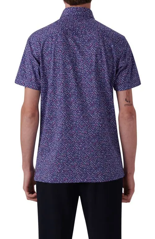 Bugatchi Ooohcotton® Floral Short Sleeve Button-up Shirt
