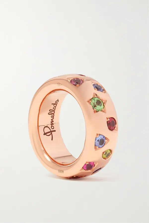 Pomellato Iconica 18-karat Rose Multi-stone Ring - Gold