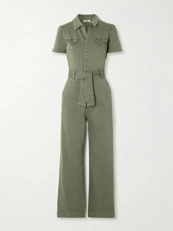 Paige Anessa Belted Jumpsuit - Green