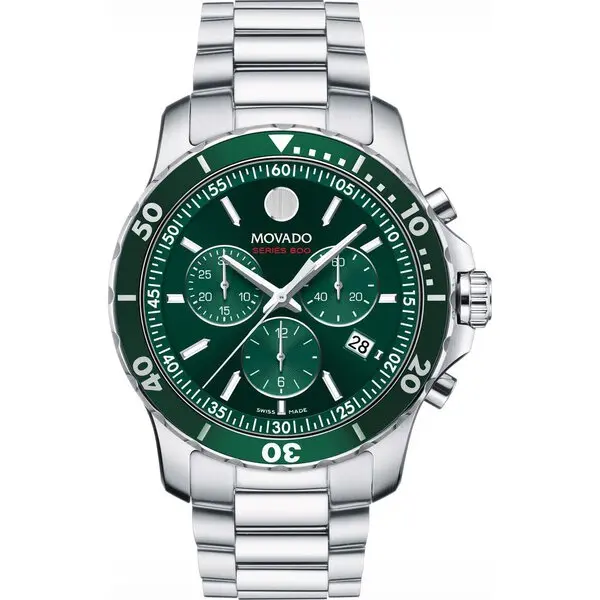 Movado Series 800 Chronograph Bracelet Watch - Green