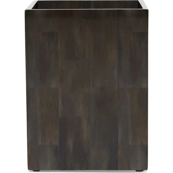 PIGEON AND POODLE Arles Faux Horn Wastebasket - Dark