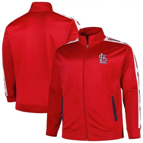 Profile St. Louis Cardinals Big & Tall Tricot Track Full-zip Jacket - Red