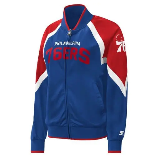 STARTER Philadelphia 76ers Slam Dunk Raglan Full-zip Track Jacket