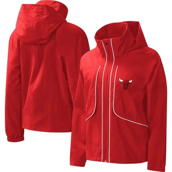 G-III 4HER BY CARL BANKS Chicago Bulls Last Shot Full-zip Hoodie - Red
