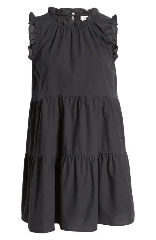 Bp. Ruffle Tiered Cotton Babydoll Dress