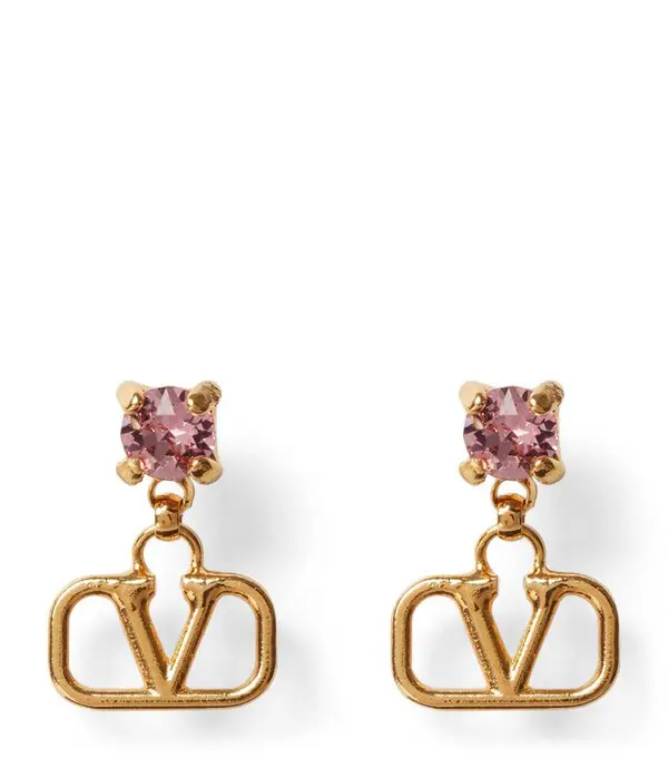 Valentino Garavani Vlogo Pendant Earrings - Metallic