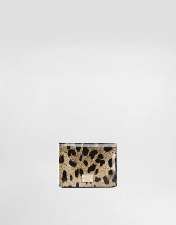 Dolce & Gabbana Polished Calfskin Wallet With Leopard Print - Animal Print