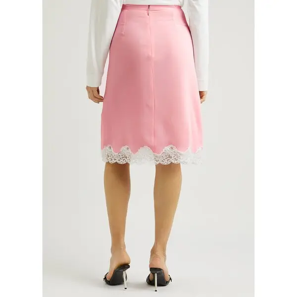 CHRISTOPHER KANE Lace-trimmed Split Midi Skirt