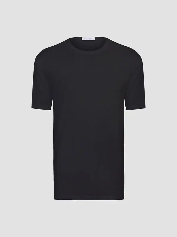 Stefano Ricci Solid Cotton Crewneck T-shirt - Jet Black