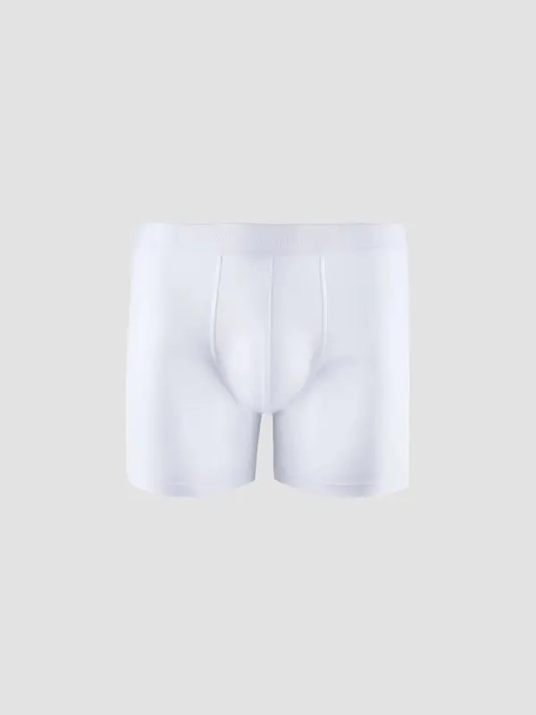 Stefano Ricci Solid Cotton Boxer Briefs - White