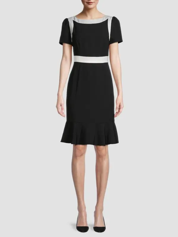 Shani Colorblocked Satin Dress