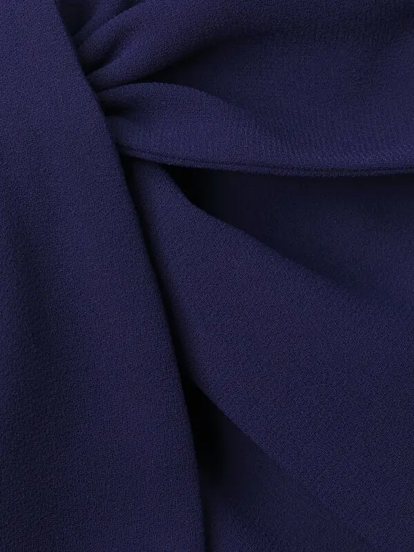 Shani Twisted Bow Crepe Cocktail Dress - Blue