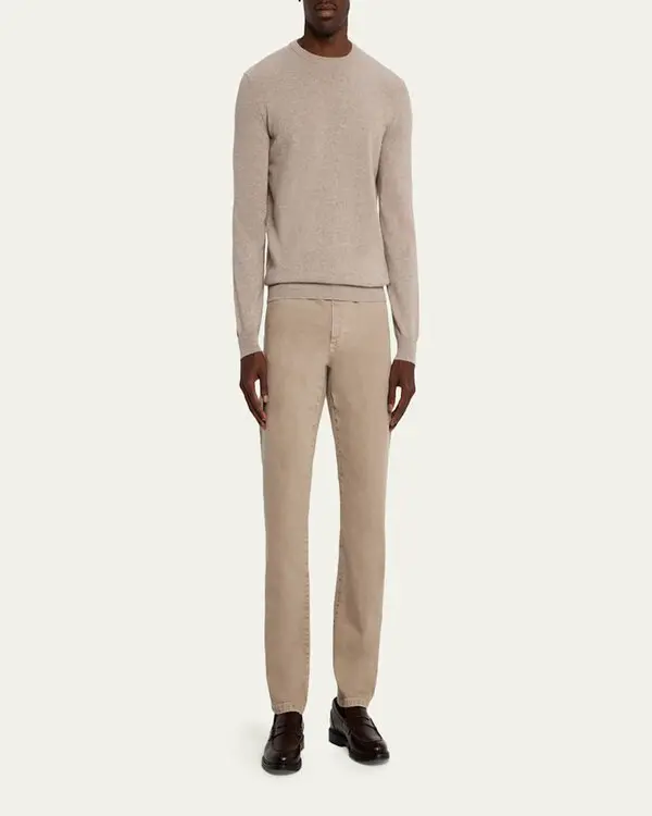 Zegna Oasi Cashmere Crewneck Sweater - Beige