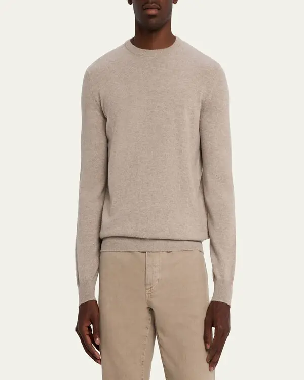 Zegna Oasi Cashmere Crewneck Sweater - Beige