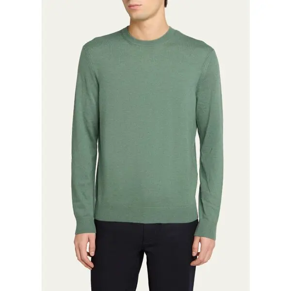 Zegna Oasi Cashmere Crewneck Sweater - Green