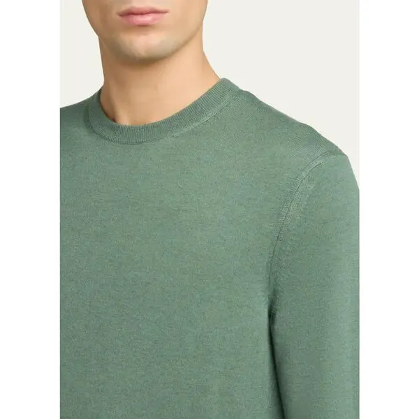 Zegna Oasi Cashmere Crewneck Sweater - Green