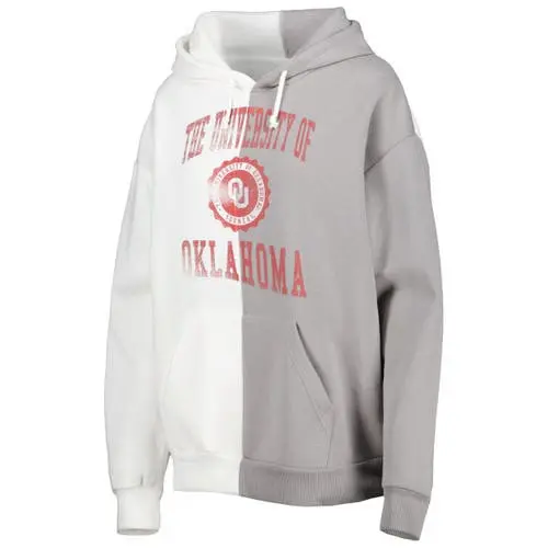 GAMEDAY COUTURE Gray/ Oklahoma Sooners Split Pullover Hoodie
