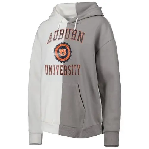 GAMEDAY COUTURE Gray/ Auburn Tigers Split Pullover Hoodie