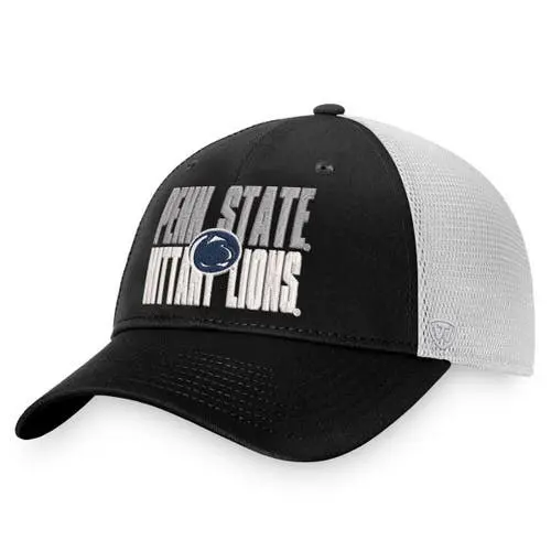 Top Of The World White Penn State Nittany Lions Stockpile Trucker Snapback Hat - Black
